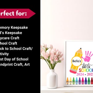 First Day of School Handprint Craft, Back to School Craft, 1st Day ...