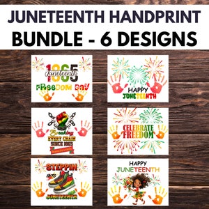 Juneteenth Handprint Craft 6 Designs, Juneteenth Craft for Kids ...