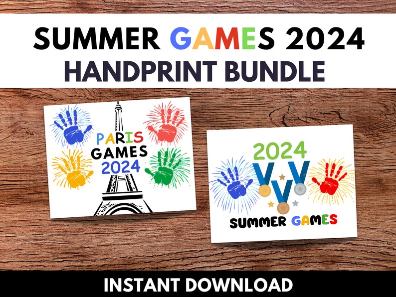 2024 Summer Games Handprint Art Bundle, 2024 Paris Games, International ...