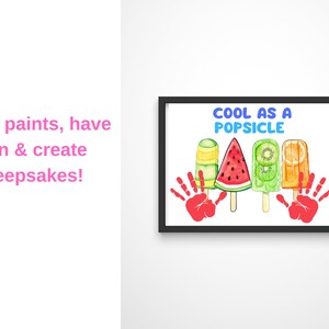 Popsicle Handprint Craft, Summer Handprint Craft, Popsicle Footprint ...