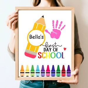 First Day of School Handprint Craft, Back to School Craft, 1st Day ...