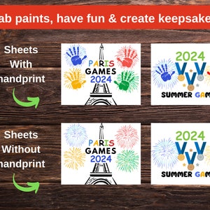 2024 Summer Games Handprint Art Bundle, 2024 Paris Games, International ...