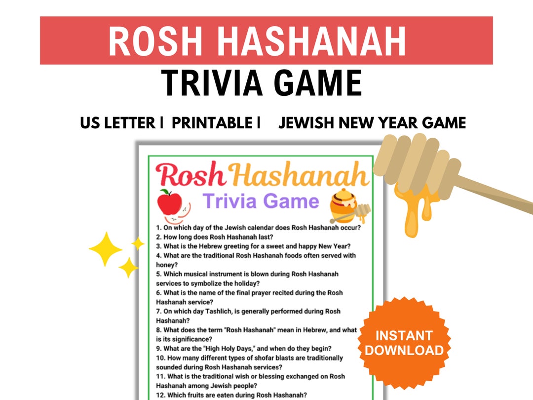 Rosh Hashanah Trivia, Rosh Hashanah Games, Jewish Games, Jewish High ...