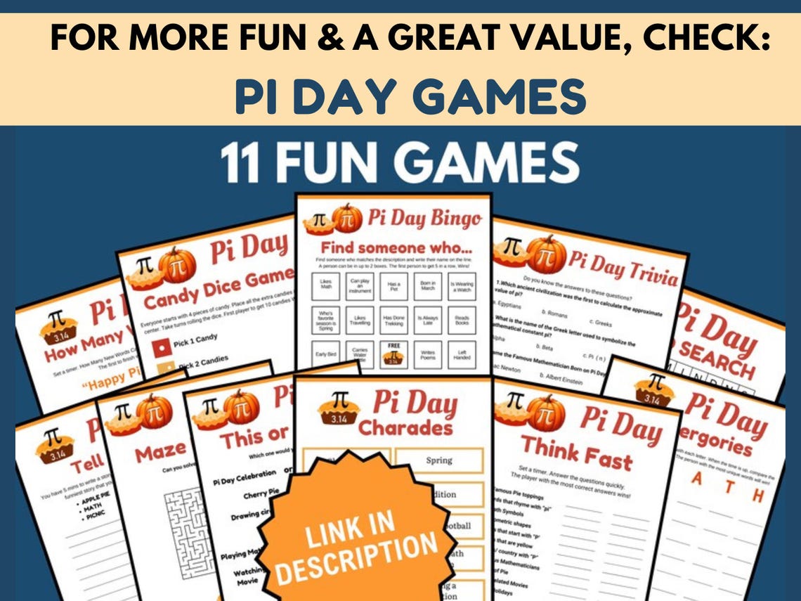 What's Your Pi Day Name Game With Name Tags and Sign, Pi Day Printable ...