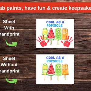 Popsicle Handprint Craft, Summer Handprint Craft, Popsicle Footprint ...