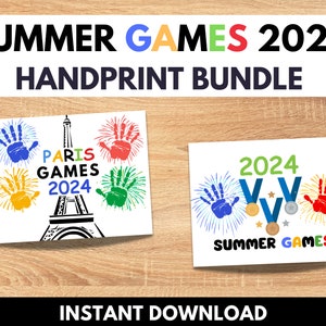 2024 Summer Games Handprint Art Bundle, 2024 Paris Games, International ...