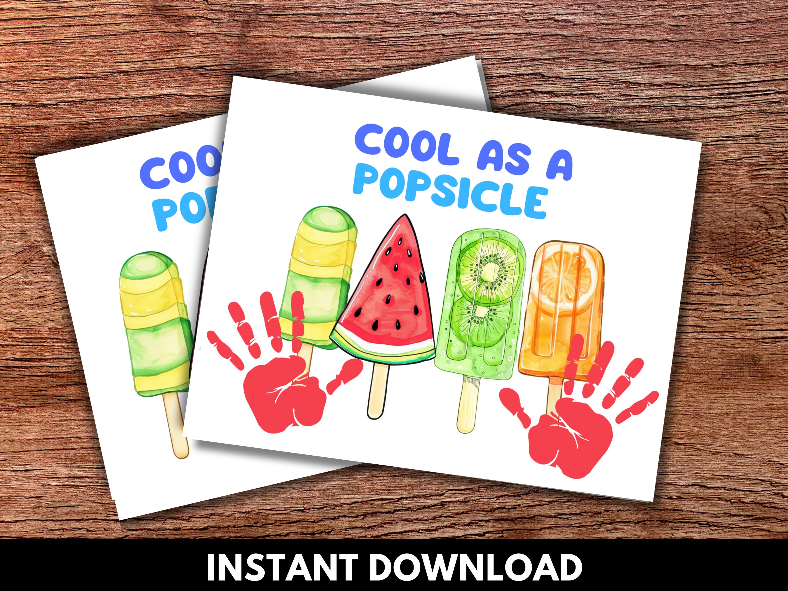 Popsicle Handprint Craft, Summer Handprint Craft, Popsicle Footprint ...