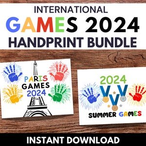2024 Summer Games Handprint Art Bundle, 2024 Paris Games, International ...