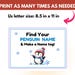 What's Your Penguin Name Game With Name Tags & Penguin Sign, Penguin ...