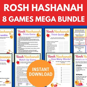 Rosh Hashanah Games Bundle, Rosh Hashanah Trivia, Would You Rather ...