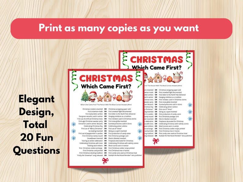 Christmas Which Came First, Christmas Office Party Game, Christmas ...