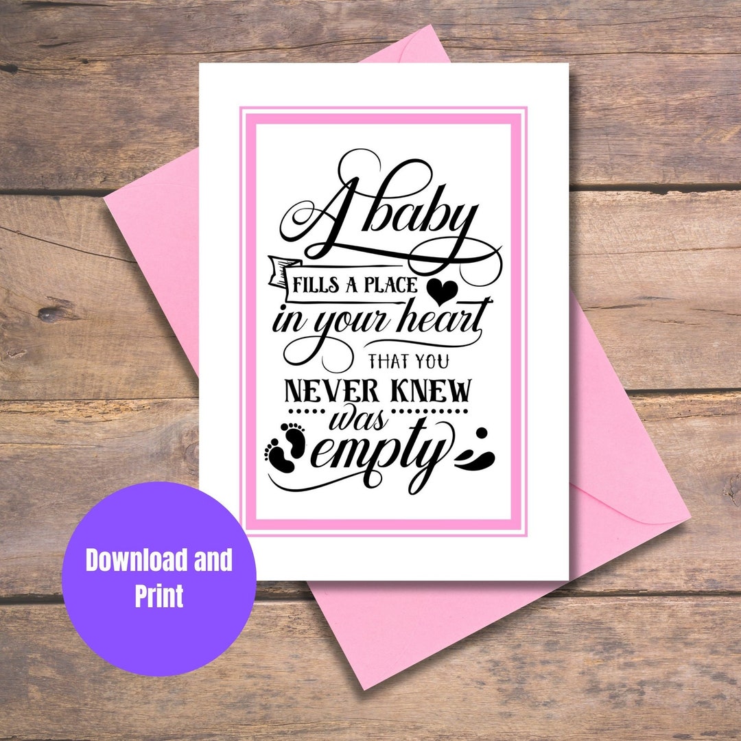 New Baby Printable Card / Congratulations Card / New Baby Cards / Baby ...