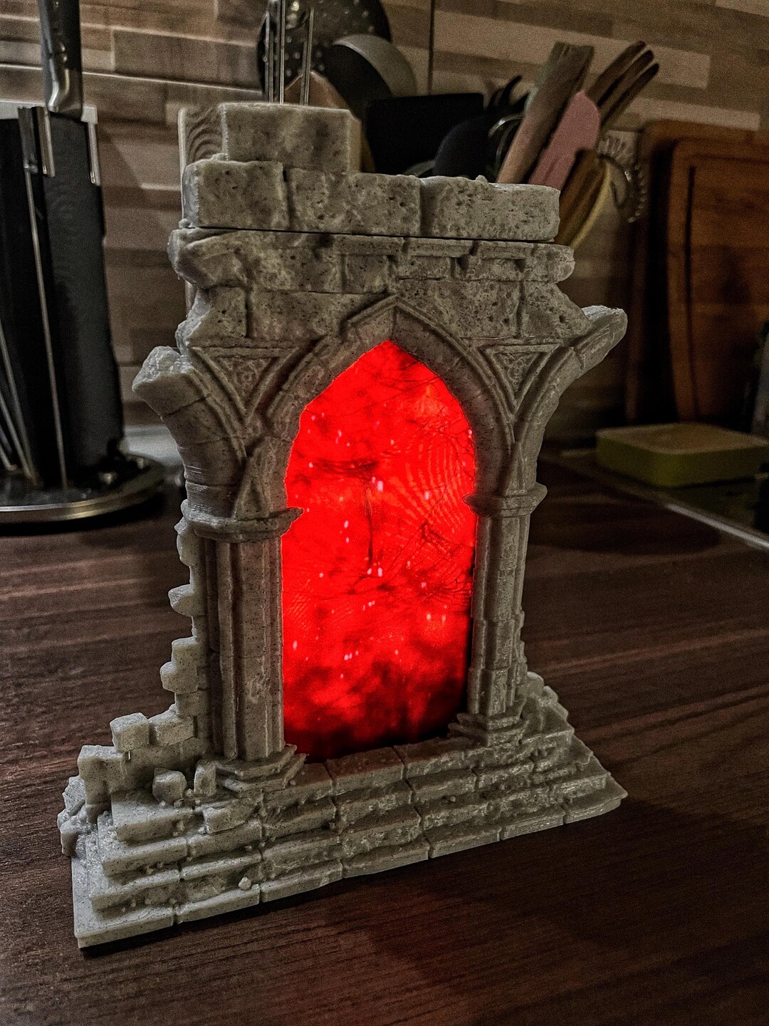 3D Printed Fantasy Portal Phone Stand - Interactive Archway Decor for D ...