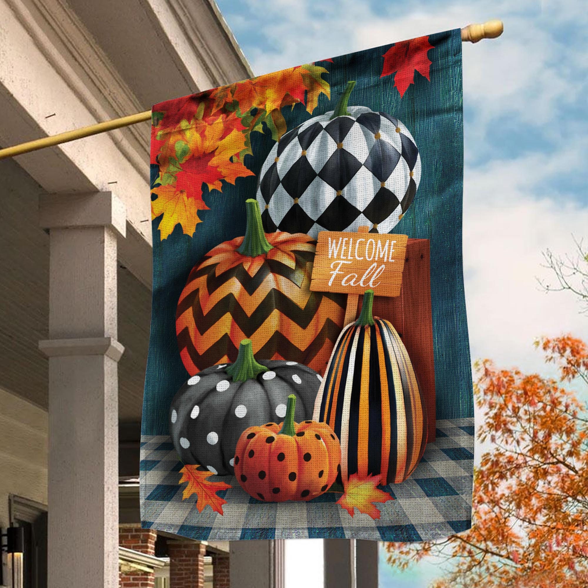 Pumpkin Flag Double Sided House Flags Fall Flag Autumn - Etsy