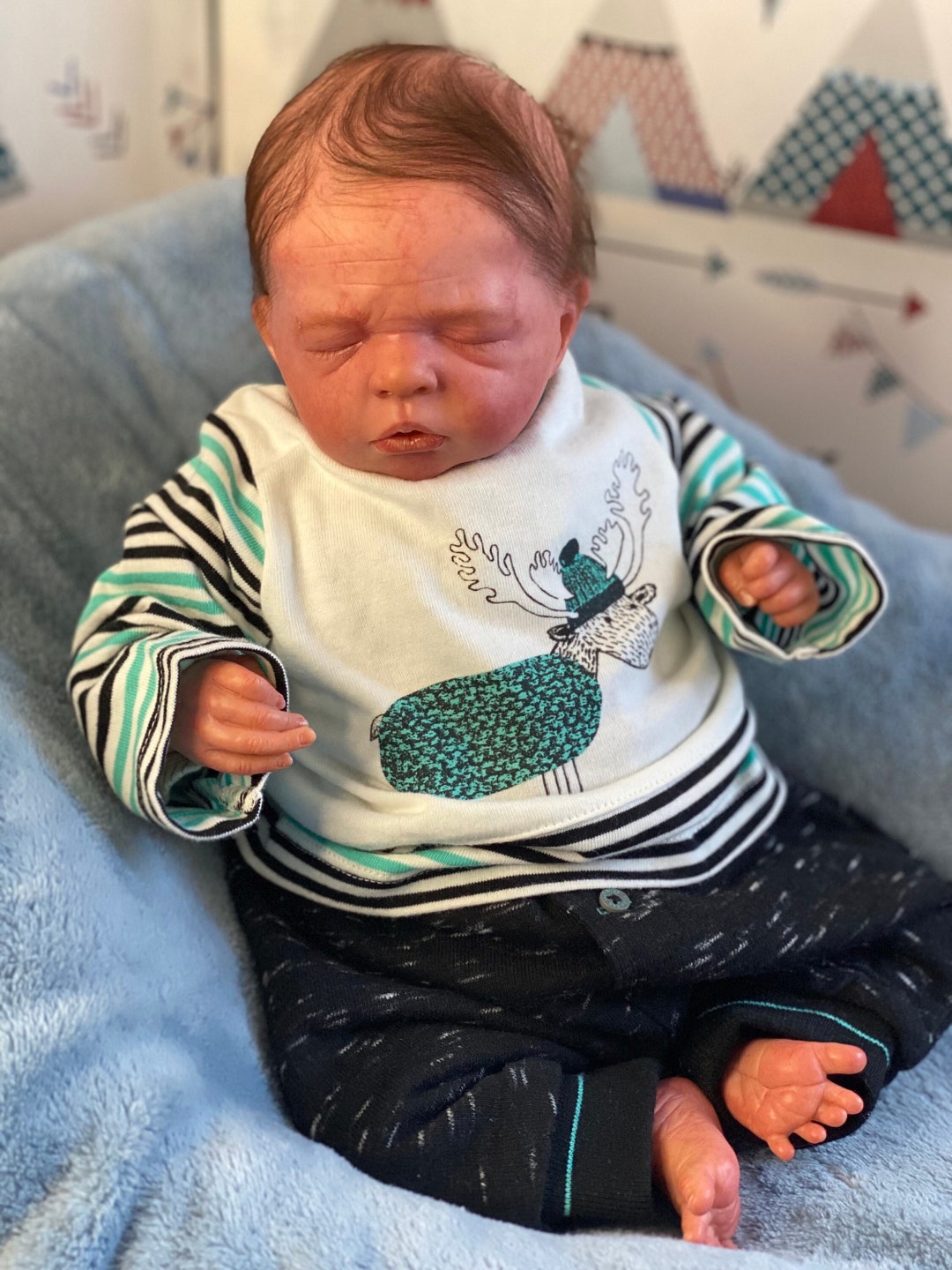 REBORN Reborn Baby Doll Kit Noel COA Sold Out Mono Root Hair - Etsy