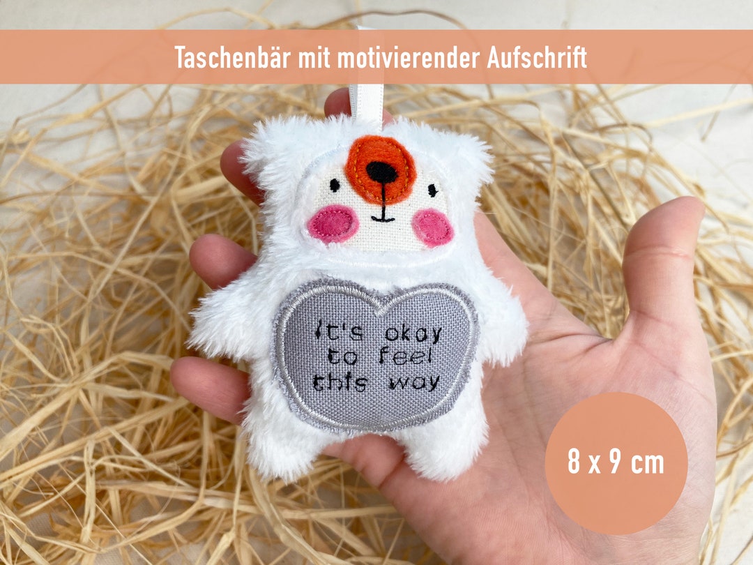 Cuddly Teddy Bear With Heart 8 X 9 Cm - Personalizable, Ideal Gift ...