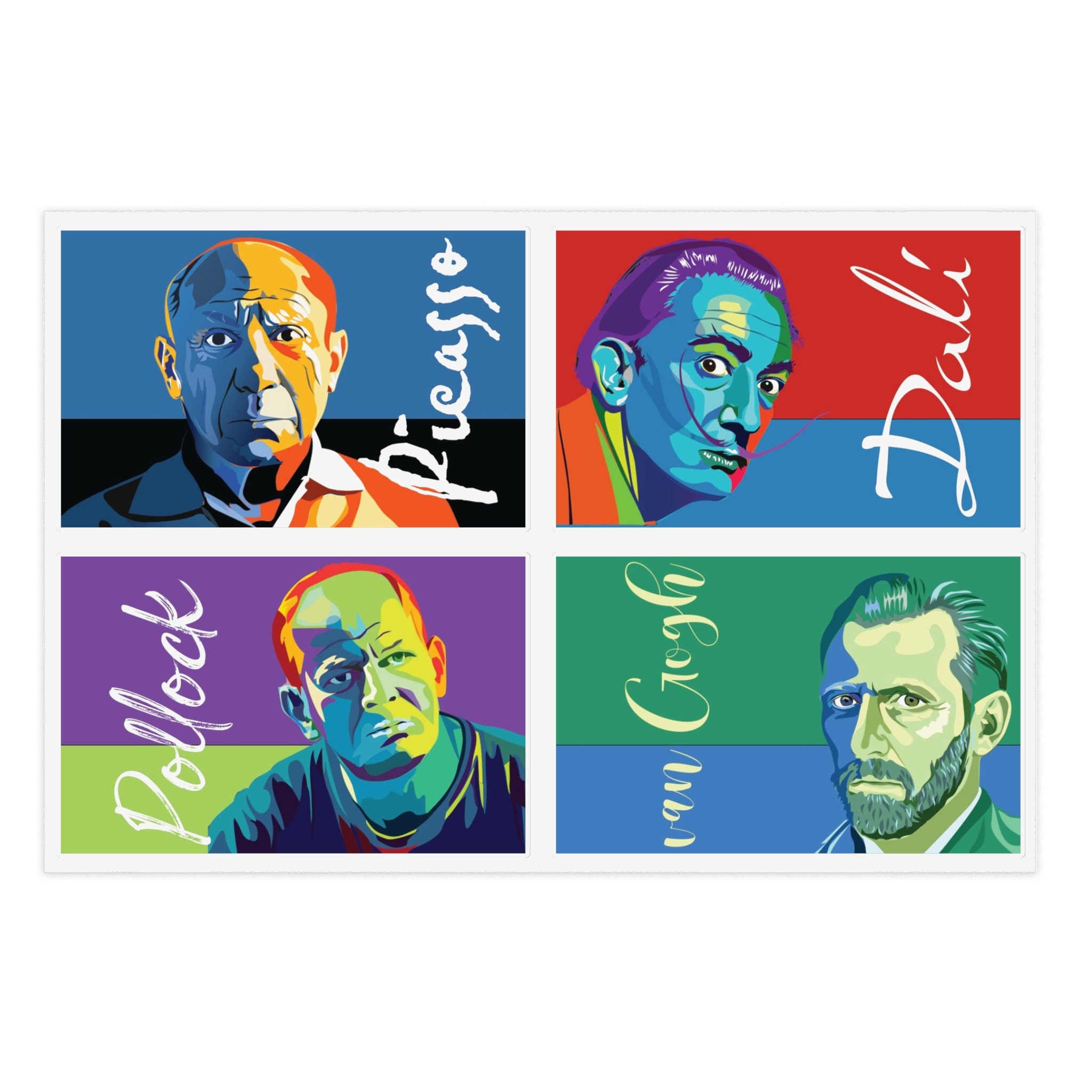 Gift for Art Lovers, Sticker Sheets Fine Artists, Stickers for School ...