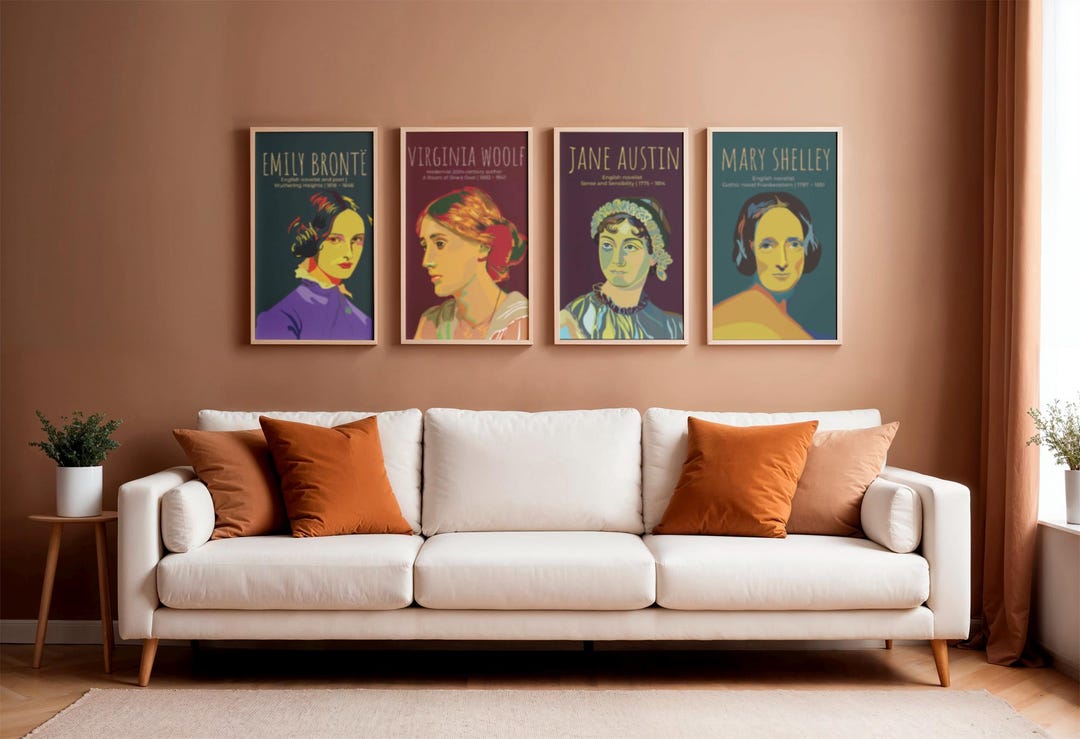 Literary Icons: Jane Austen, Emily Brontë, Virginia Woolf, Mary Shelley ...