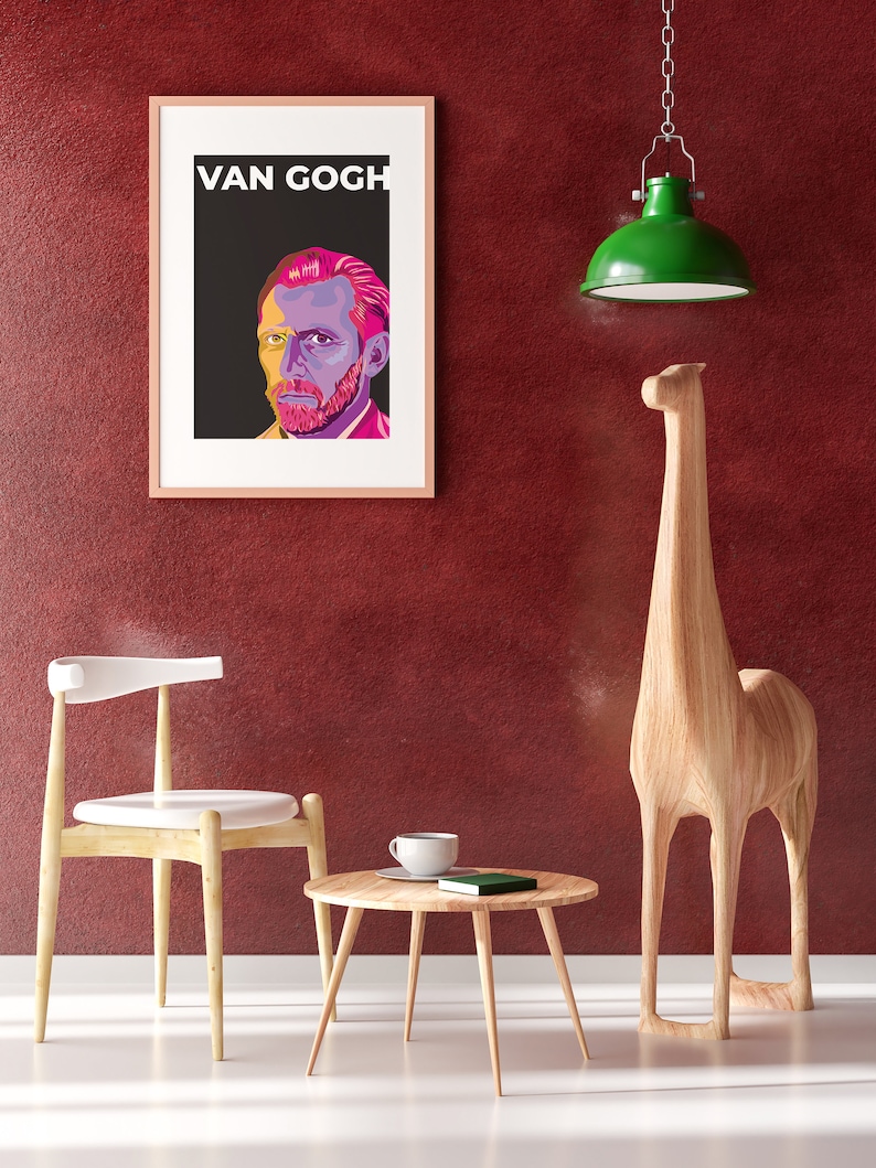Artist Portrait Posters: Picasso, Dali, Van Gogh, Pollock (digital ...