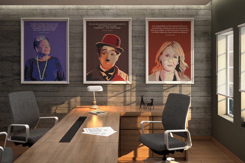 Inspirational People Quote Prints: Maya Angelou, Paul Walker, Chaplin ...