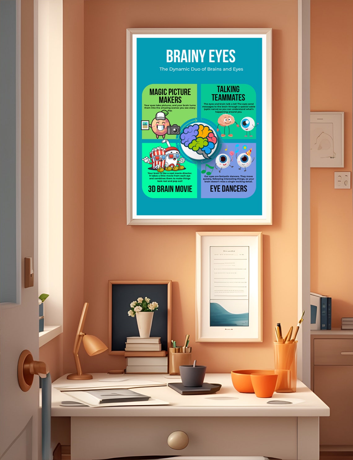 Brain Classroom Posters: Science & Biology Anatomy Decor (digital ...