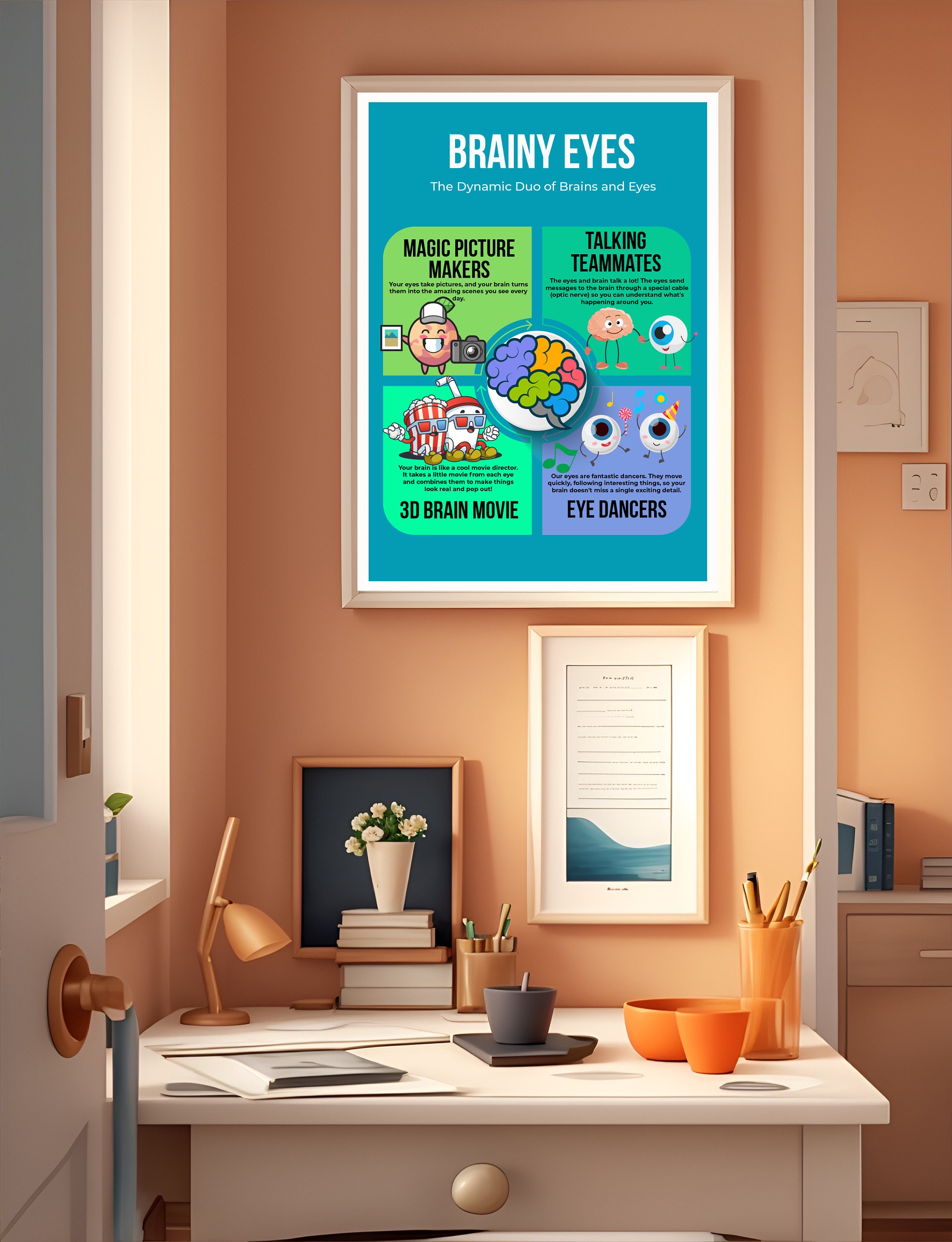 Brain Classroom Posters: Science & Biology Anatomy Decor (digital ...