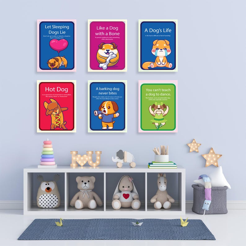Dog Idioms Poster: Educational Flash Cards (printable Digital Download ...