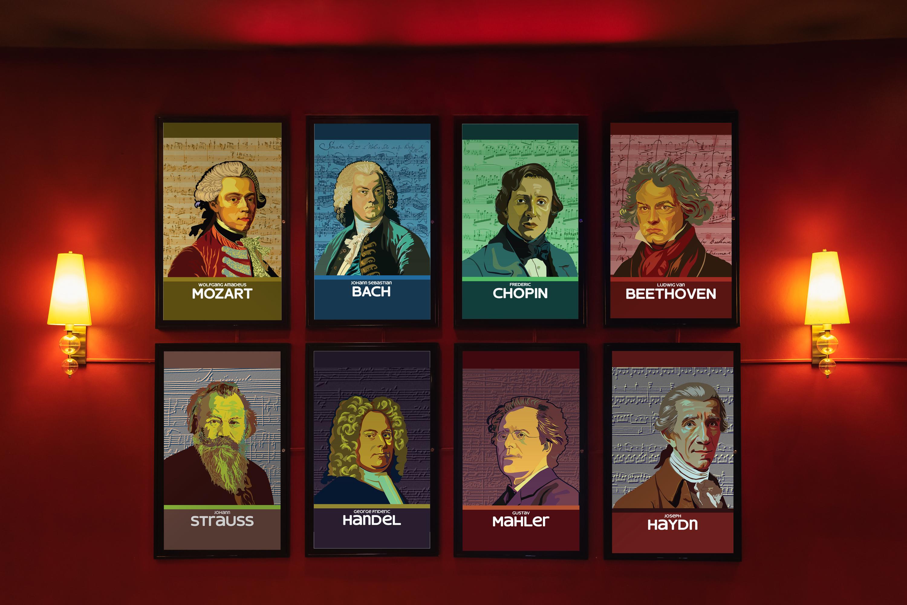 Classical Composers Classical Music Posters: Printable, Digital Mozart ...