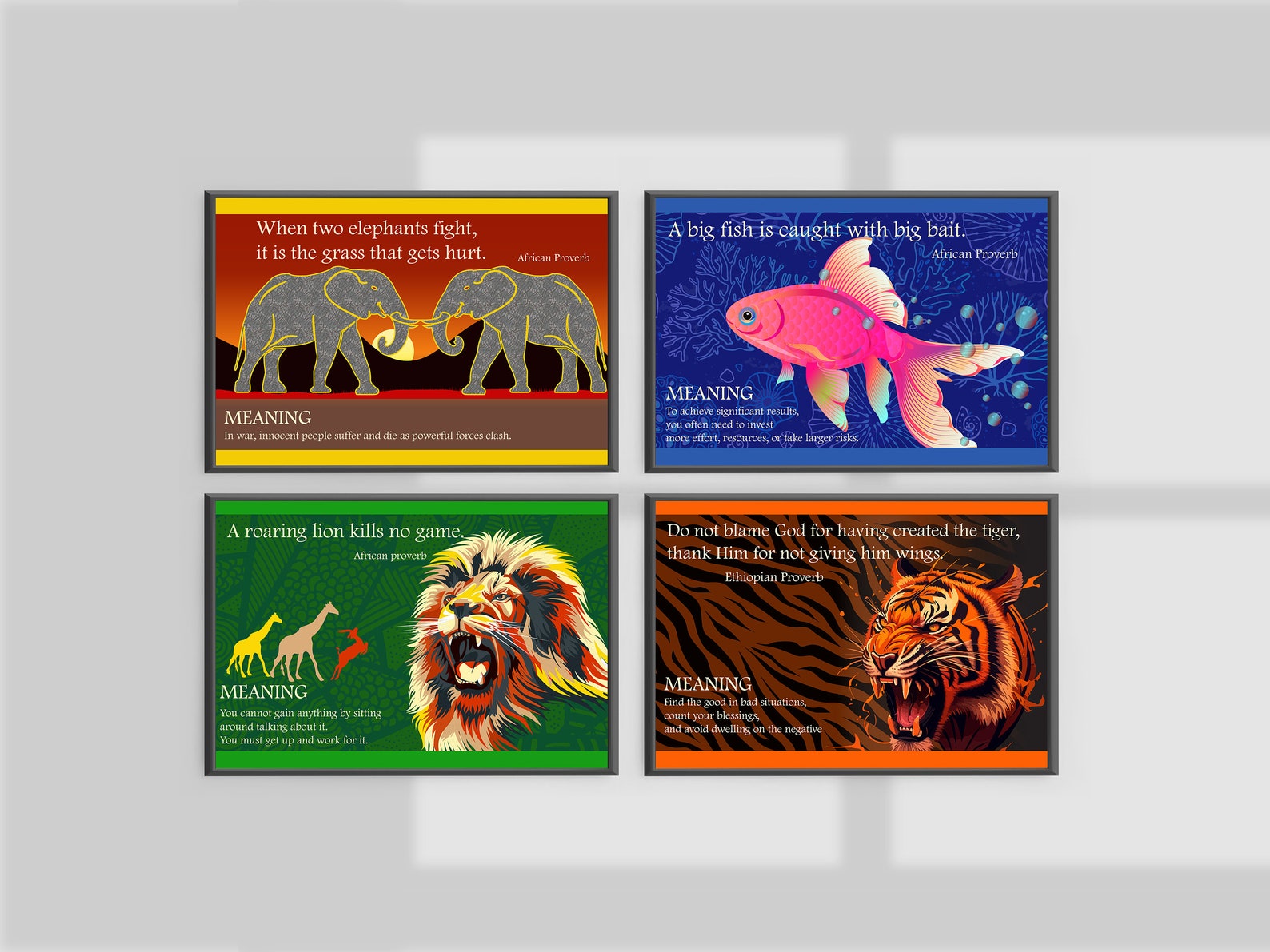 African Proverbs Poster Set: Classroom Decor (digital Download) - Etsy