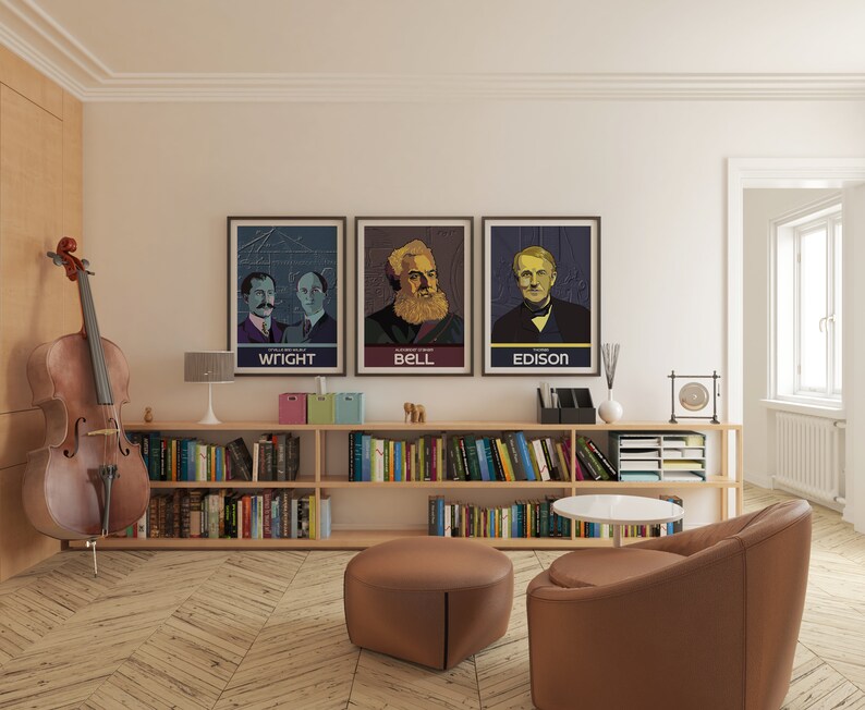 Famous Inventors Posters, Classroom Decor, Instant Download, Vector Art ...