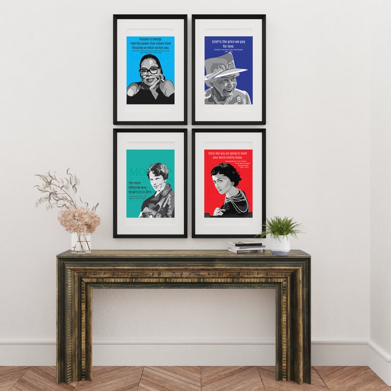 Famous Women History Posters: Classroom Decor, Feminist Art (digital ...