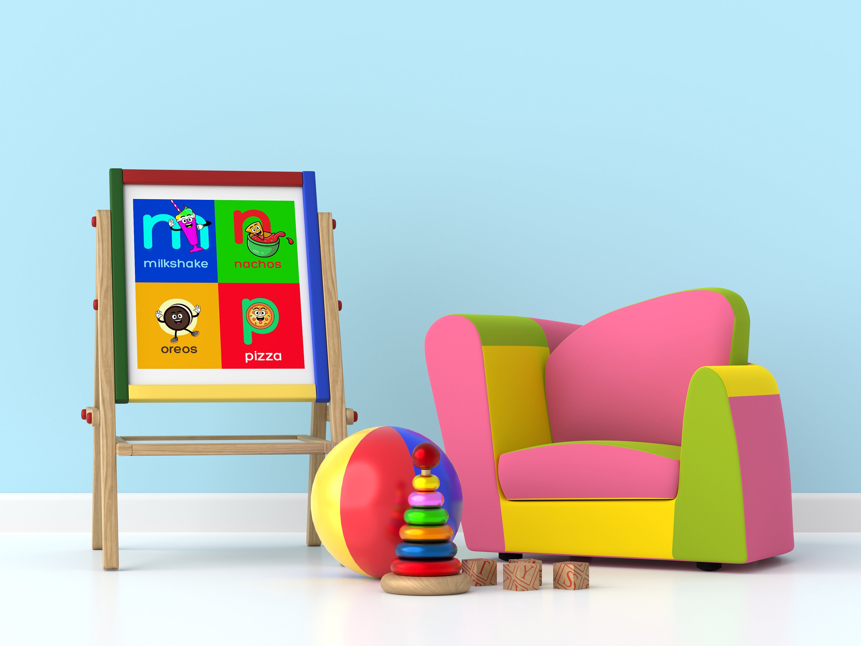 ABC Letter Learning, Alphabet Poster Fun, ABC Fun Food Alphabet Kids ...