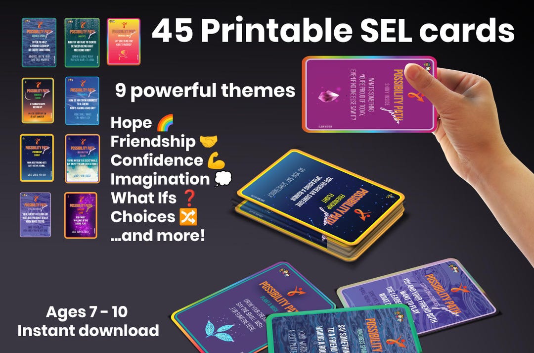 SEL Prompt Cards for Kids: Social Emotional Learning Game (PDF Download ...