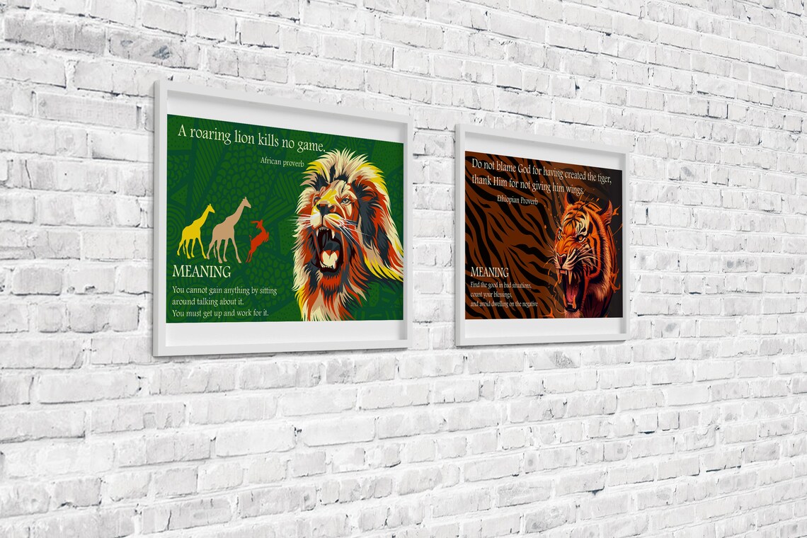 African Proverbs Poster Set: Classroom Decor (digital Download) - Etsy