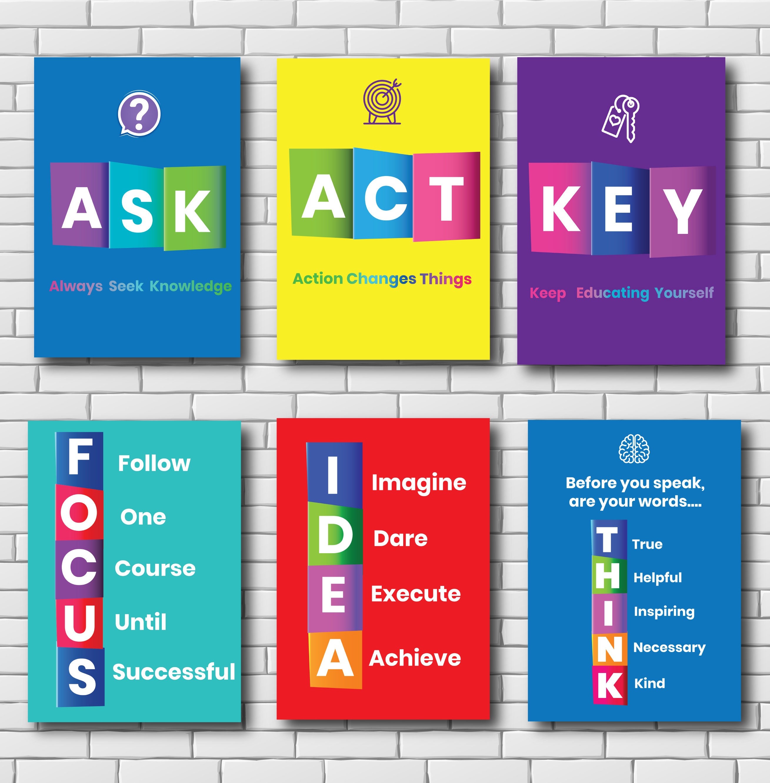 Classroom Affirmation Posters: Acronyms, Feelings, Motivational Decor ...