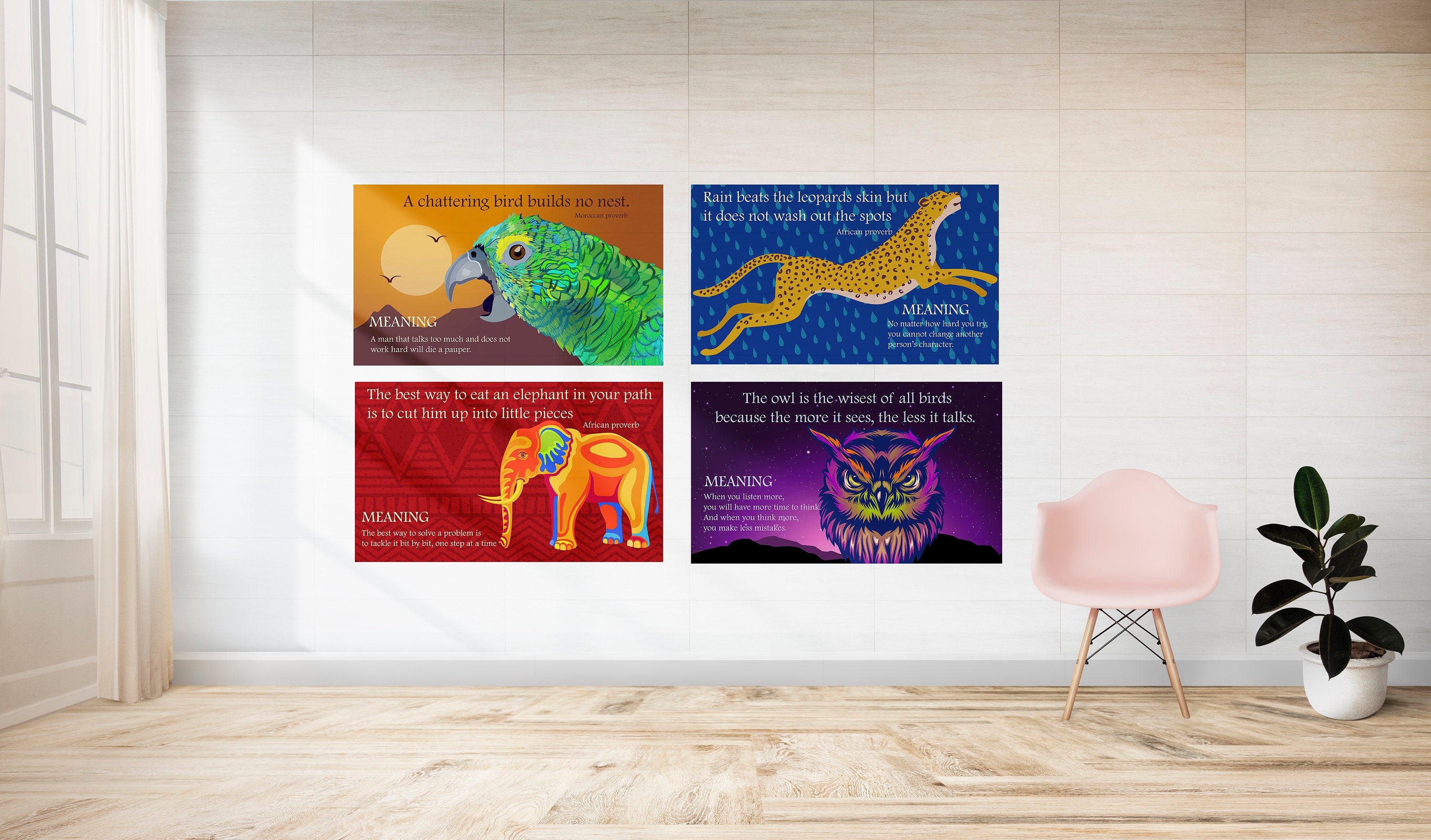 African Proverbs Animal Prints: Classroom Decor (digital Download) - Etsy