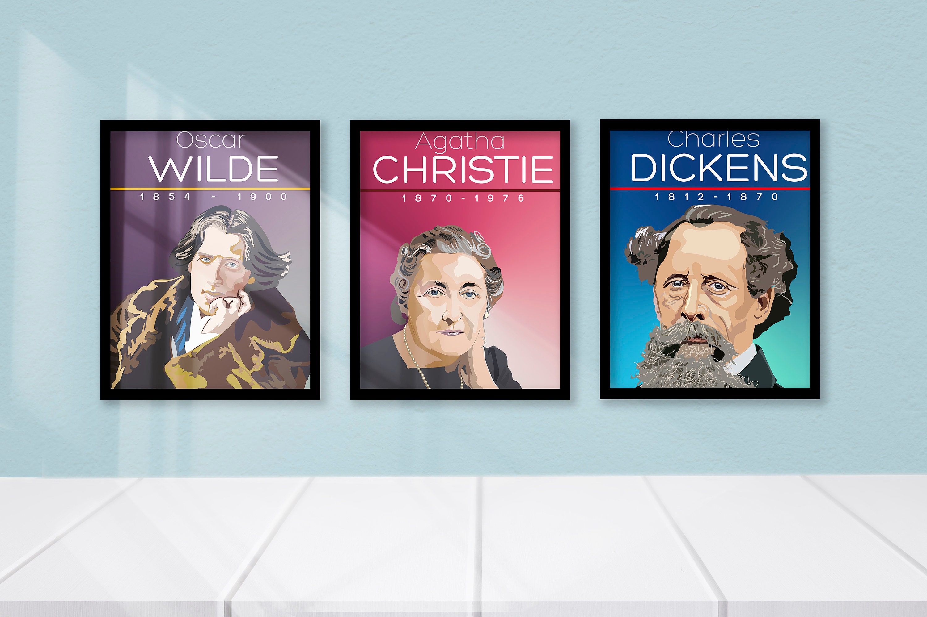 English Literature Posters, Charles Dickens, Agatha Christie, Oscar ...