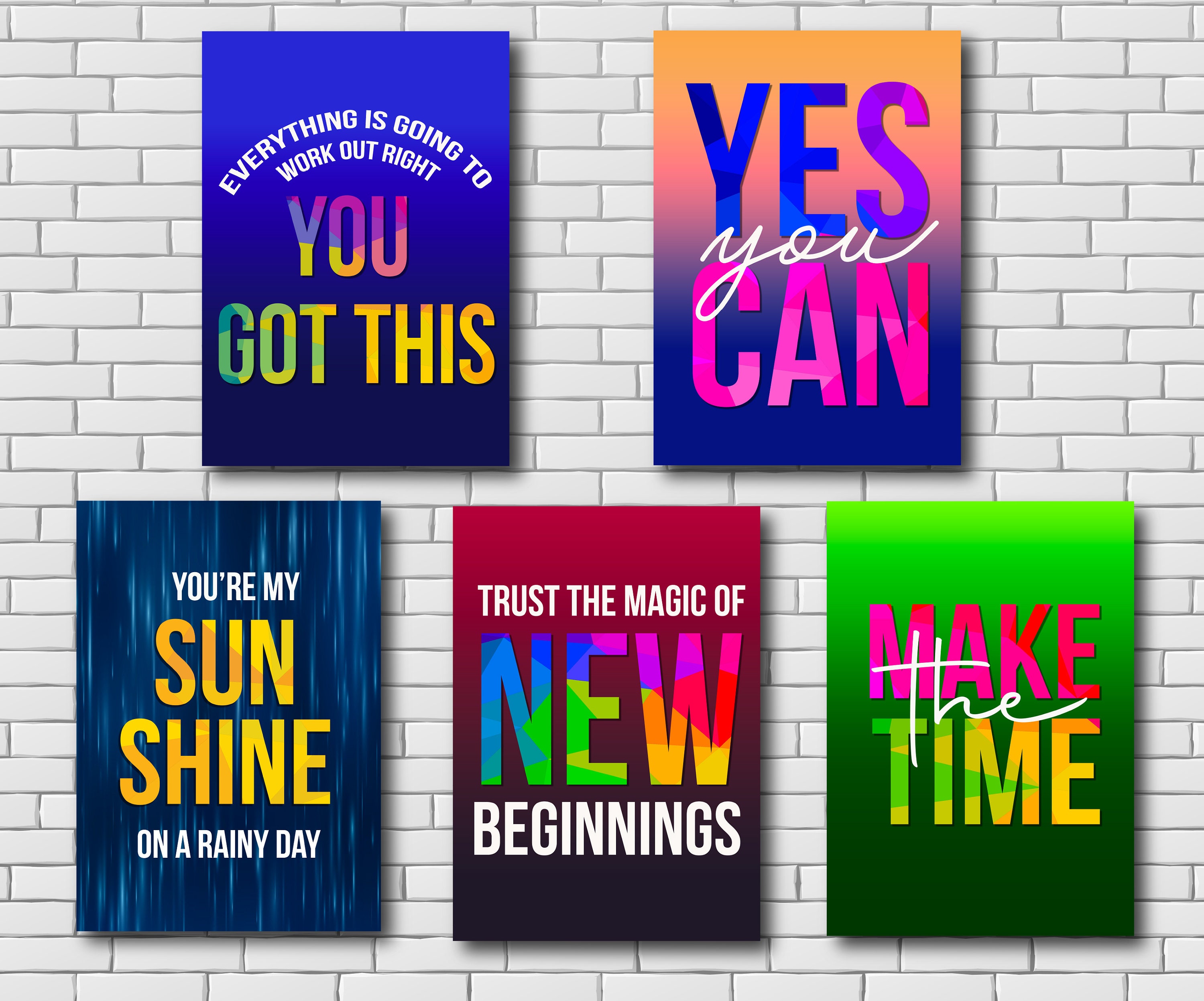 Yes You Can Poster, Positive Vibes Poster, Workout Inspiration ...