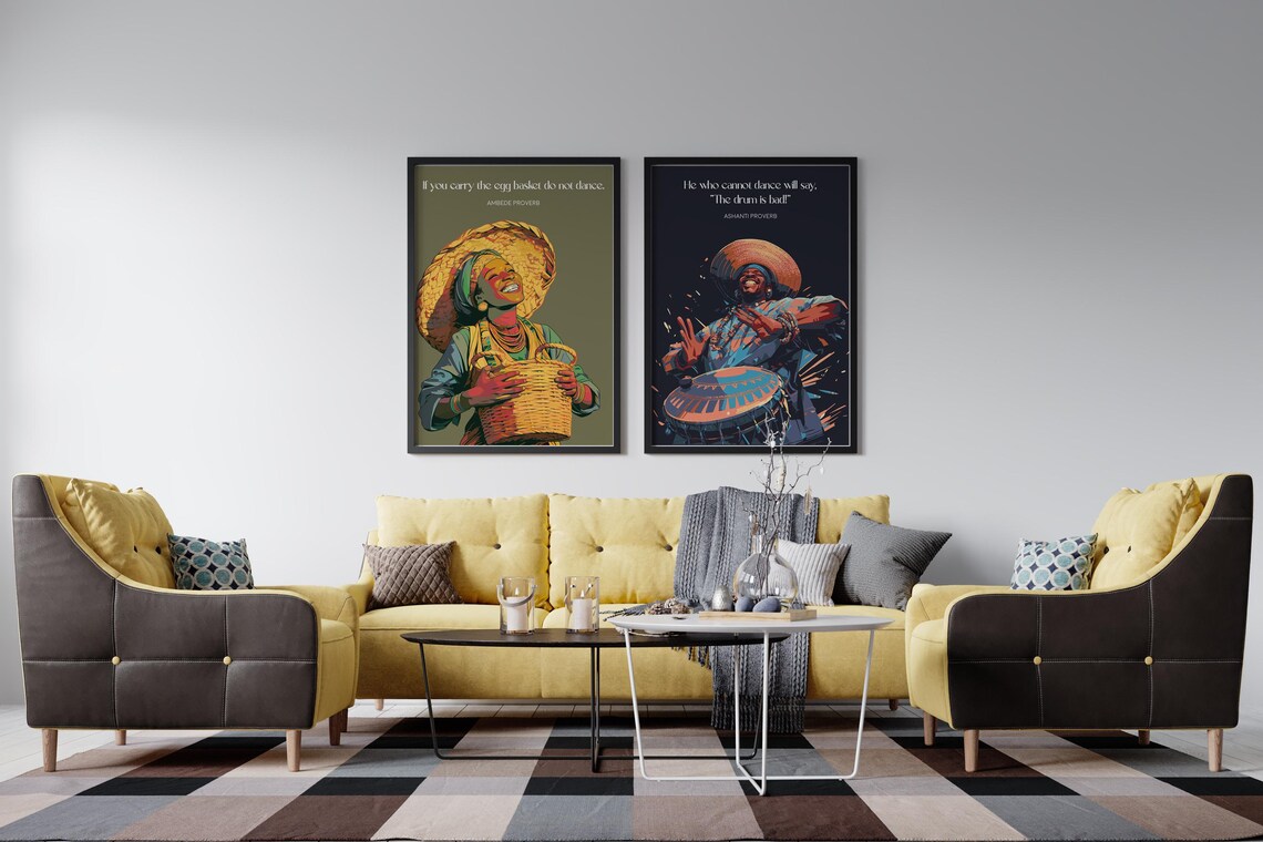 African Dance Proverbs Art Print: Ashanti Proverbs Series (digital ...