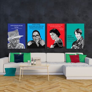 Famous Women History Posters: Classroom Decor, Feminist Art (digital ...