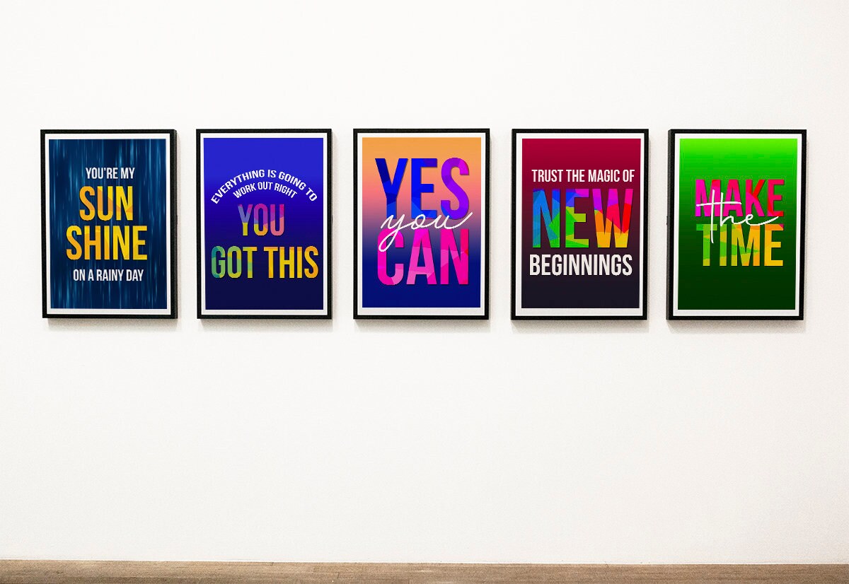 Yes You Can Poster, Positive Vibes Poster, Workout Inspiration ...