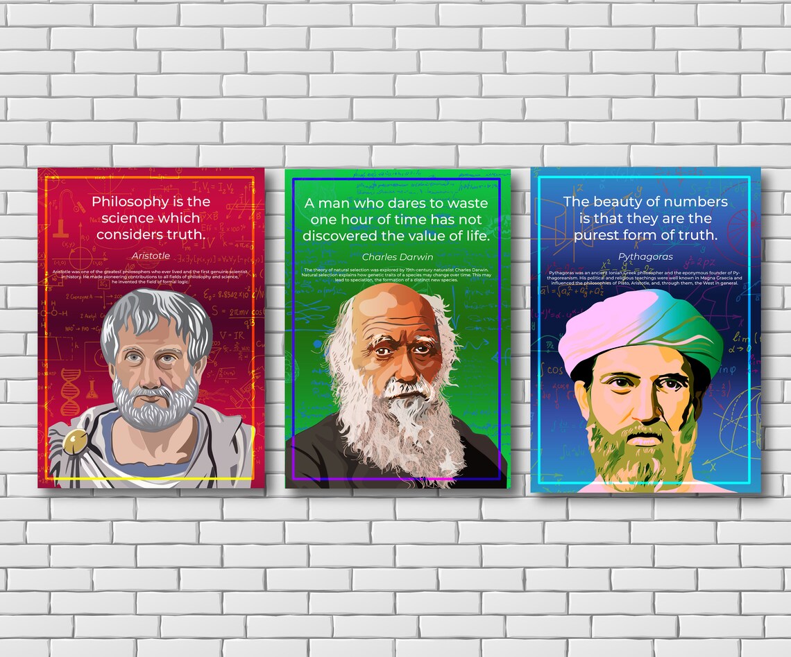 Famous Scientists Posters set of 3 Printable, Science Classroom Decor ...