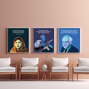 Educational Inspiring Quotes, Famous People Series, Wall Art, Classroom ...