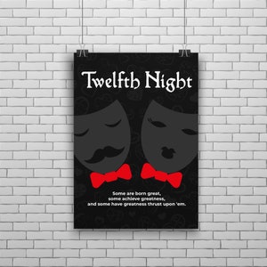 Shakespeare Comedies Poster Set: the Tempest, Twelfth Night (digital ...