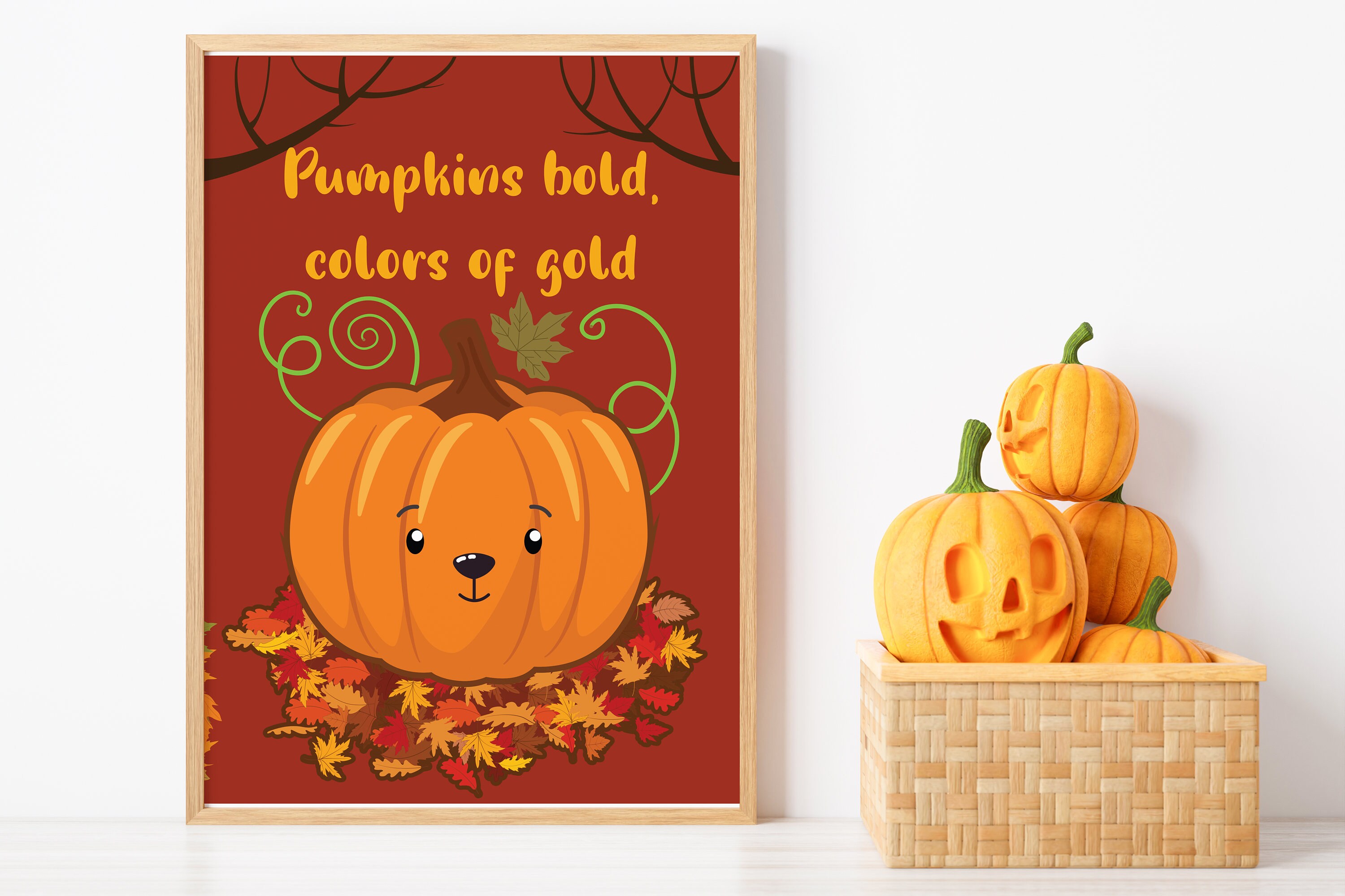 Fall Autumn Posters Kids Fall Classroom Decor Fall Fox Squirrel Pumpkin ...