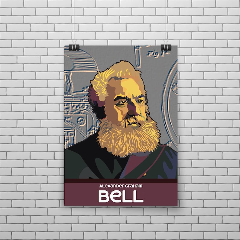 Pioneering Inventors Poster Set: Bell, Wright Brothers, Edison, Pasteur ...