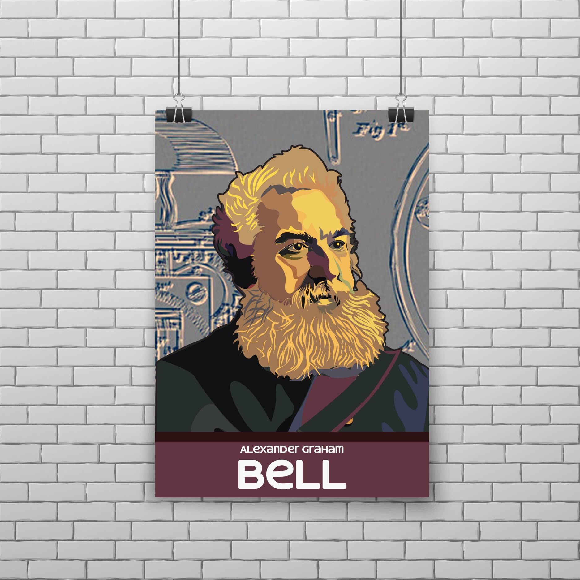 Pioneering Inventors Poster Set: Bell, Wright Brothers, Edison, Pasteur ...