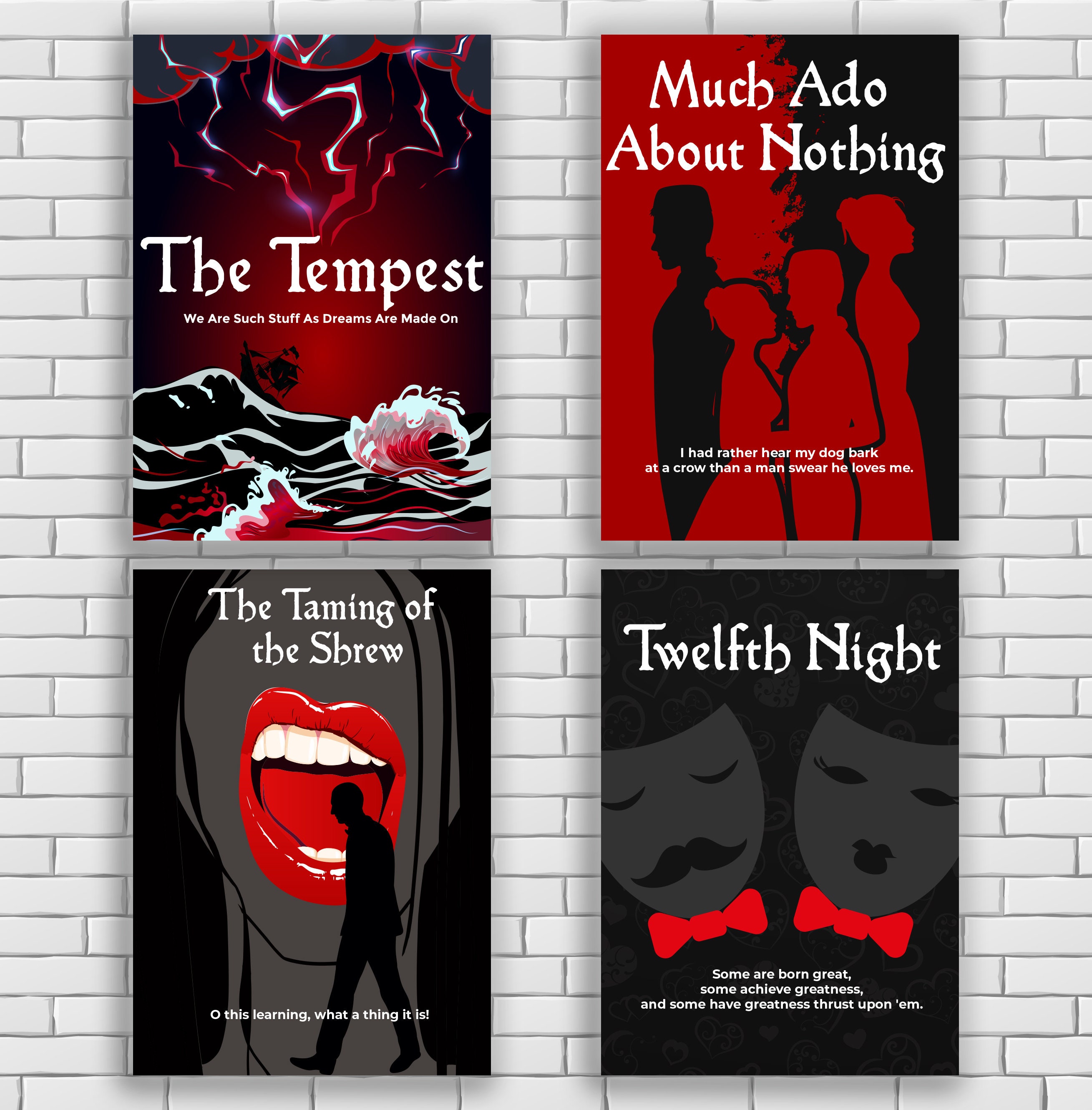Shakespeare Plays Posters, English High School Classroom Decor, the ...