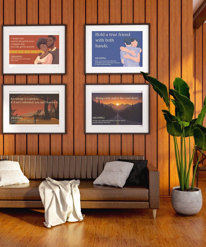 African Proverbs Poster Set: Classroom Decor, Wisdom Quotes (digital ...