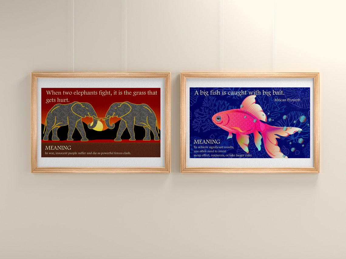 African Proverbs Poster Set: Classroom Decor (digital Download) - Etsy